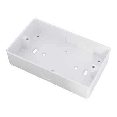2 Gang 32mm PVC Surface Box Round Corners with 20mm KO White | CEF