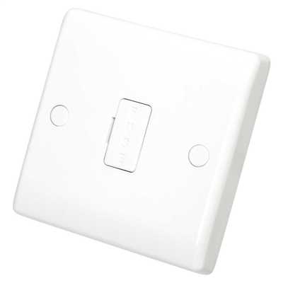 BG 13A DP Unswitched Fused Spur with Flex Outlet White (855) | CEF