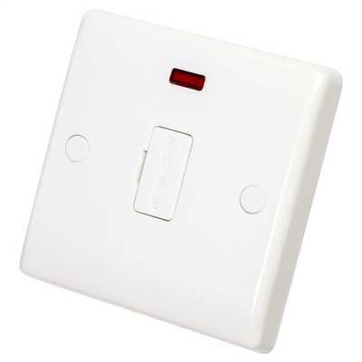 BG 13A DP Unswitched Fused Spur with Neon and Flex Outlet White (857) | CEF