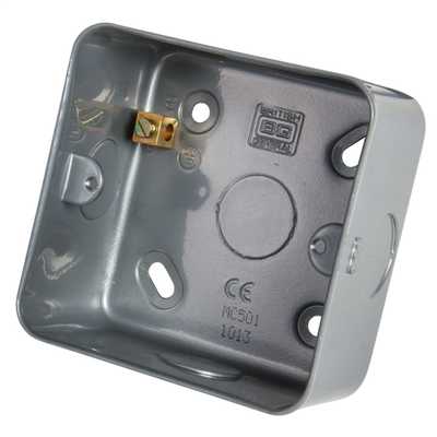 BG 1 and 2 Gang Surface Metal Back Box with Knockouts (MC501) | CEF