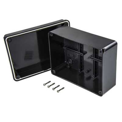 MCG 110mm x 150mm x 70mm Plastic Adaptable Box Black IP66 (008.PL BLACK ...