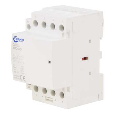 Crompton 63A 4 Pole 230V 3 Modular Contactor 4 NO Contacts ...