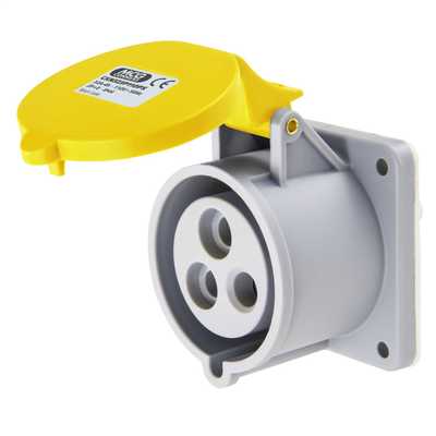 Connexs 32A 2P+E 110V Panel Mounted Socket IP44 (CXN323P110PS) | CEF