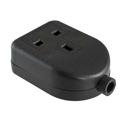 F4P 1 Gang 13A Rubber Trailing Socket Black(F4PRTSB) | CEF