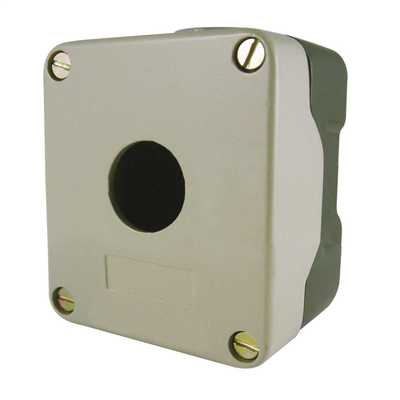 MCG 1 Way Die Cast Empty Pushbutton Station Grey IP65 (PF1S+L) | CEF