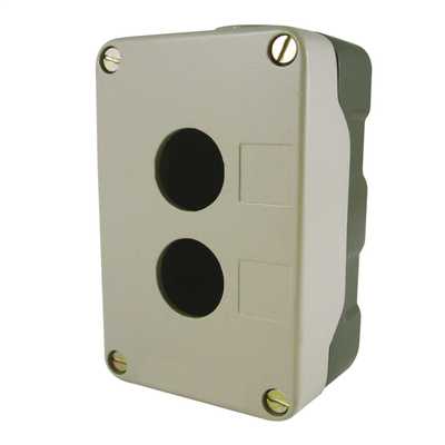 MCG 2 Way Die Cast Empty Pushbutton Station Grey IP65 (PF2S+L) | CEF