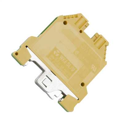 Wieland 6mm Earth Din Rail Terminal Green / Yellow (WKN6SLU) | CEF