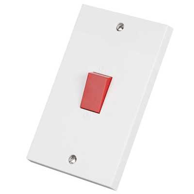 Deta 45A DP 2 Gang Vertical Switch (V1301) | CEF