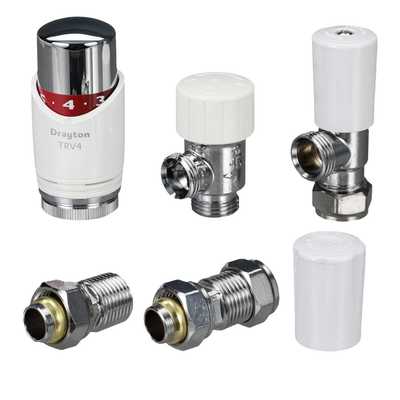 Drayton TRV4 Classic 15mm Angled Thermostatic Radiator Valve with ...