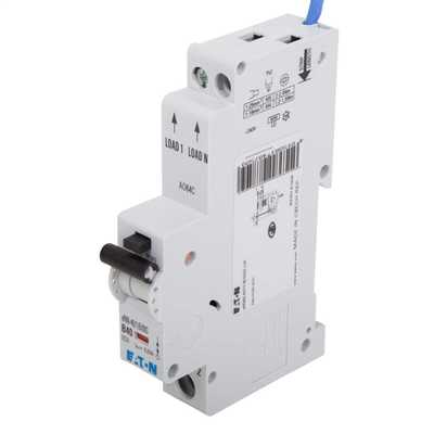 Eaton 40A Single Pole 1 Module B Curve 6kA 30mA Type AC RCBO (EAD40BH30C) | CEF