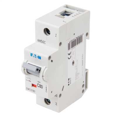 Eaton 80A Single Pole 20kA C Curve MCB (EMCS180) | CEF