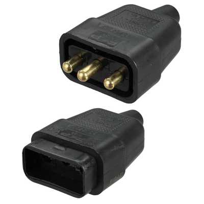 F4P 10A 3 Pin Connector Black (F4PNC10/3B) | CEF