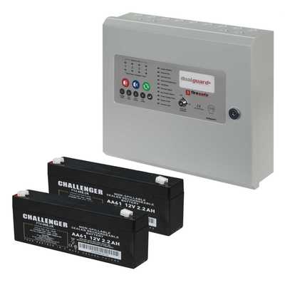 Dualguard+ 4 Zone 2 Wire Fire Panel with Batteries (FSDG4) | CEF