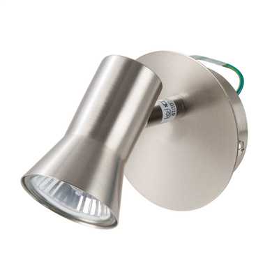 Firstlight Magnum Single Wall Spot Light Brushed Steel (6090BS) | CEF