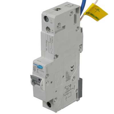 Hager 40A Single Pole and Neutral 1 Module B Curve 6kA 30mA Type A RCBO (ADA140G) | CEF