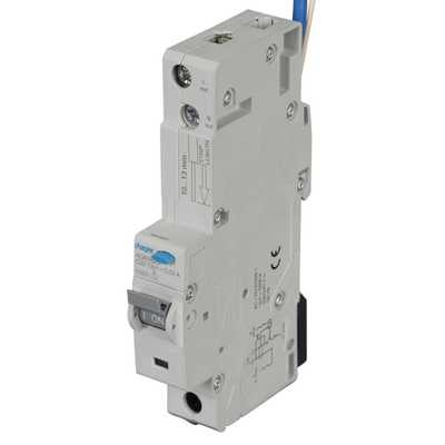 Hager 32A Single Pole 1 Module C Curve 10kA 30mA Type A RCBO (ADA182U) | CEF