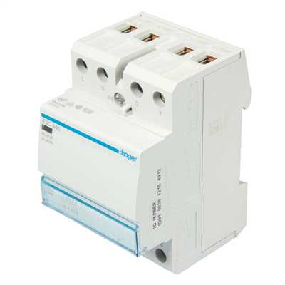 Hager 40A 3 Module Contactor 4 NO Contacts (ESC440) | CEF