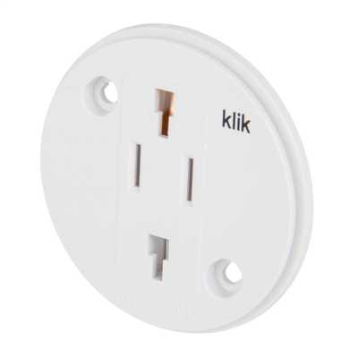 Hager Klik 6A Round Socket for Klik Lighting Distribution System White ...