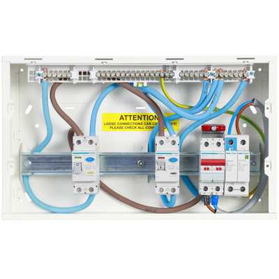 Hager 10 Way Dual 100A RCD High Integrity Metal Clad Consumer Unit with SPD (VM910CUSPD) | CEF