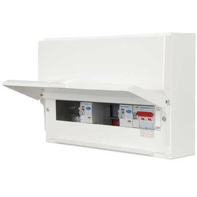 Hager 1 + 4 + 5 Dual 100A RCD Split Load Metal Clad Consumer Unit with ...