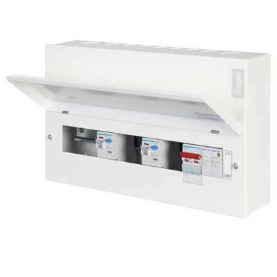 Hager 10 Way Dual RCD Configurable High Integrity Metal Clad Consumer ...
