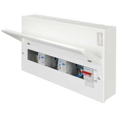 Hager 12 Way Dual 100A RCD High Integrity Metal Clad Consumer Unit ...