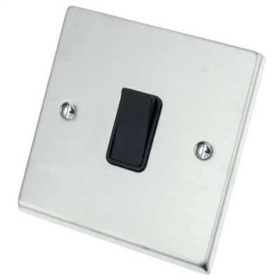 Hamilton Hartland 10A 1 Gang 2 Way Light Switch Black Insert Satin ...