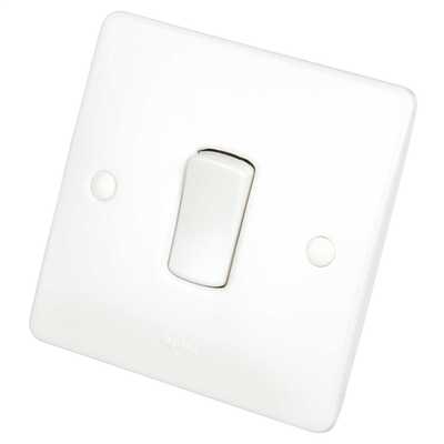 Legrand 10A 1 Gang 1 Way Light Switch White (730000) | CEF