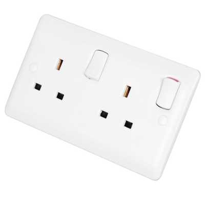 Legrand 13A DP 2 Gang Switched Socket White (730070) | CEF