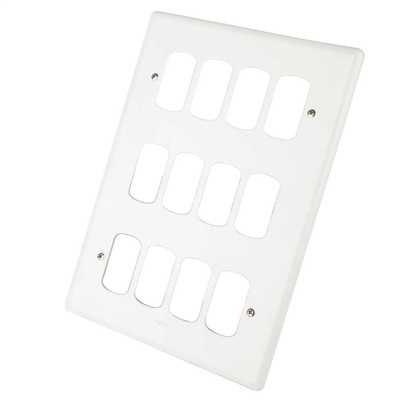 Legrand 12 Gang Grid Front Plate (730185) | CEF