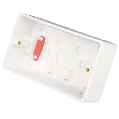 Legrand 2 Gang 47mm Pattress Back Box White (736411) | CEF