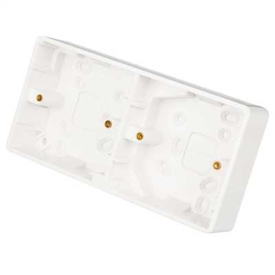Legrand 2 x 1 Gang 35mm Pattress Back Box White (736413) | CEF