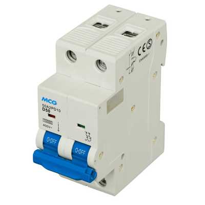 MCG 50A Double Pole 10kA D Curve MCB (50A2PD10) | CEF
