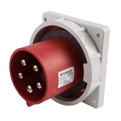 Mennekes 63A 3P+N+E 400V Panel Mounted Appliance Inlet IP67 (3658) | CEF