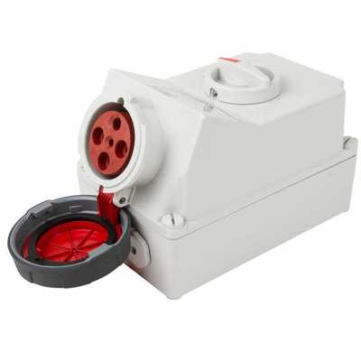 Mennekes 63A 3P+E 400V Interlocked Switched Socket IP67 (5110PA) | CEF