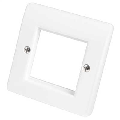 MK 1 Gang 2 Euro Module Front Plate White (K182WHI) | CEF
