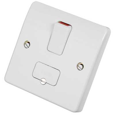 MK Logic Plus 13A DP Switched Fused Spur with Flex Outlet White ...