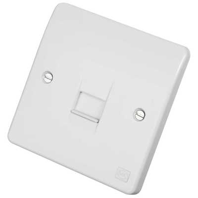 MK Logic Plus 1 Gang Secondary Telephone Socket White (K427WHI) | CEF