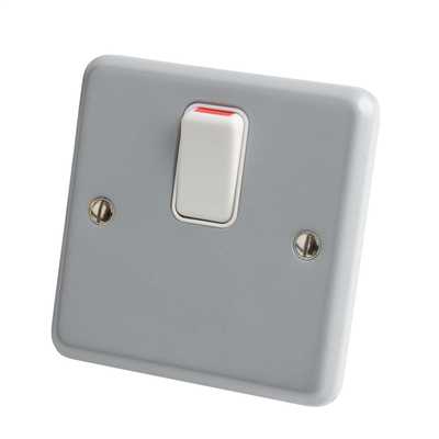 MK Metalclad Plus 20A DP 1 Gang Switch Metal Clad (K5212ALM) | CEF