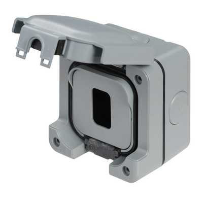 MK Masterseal Plus 1 Gang 1/2 Grid Module Empty Weatherproof Enclosure ...