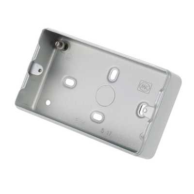 MK Grid Plus 2 Gang Surface Metal Back Box (K8822ALM) | CEF