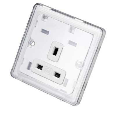 MK Dimensions 13A 1 Gang Unswitched Socket Module White (MH4780WHIC) | CEF