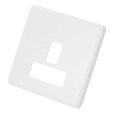 MK Dimensions 1 Gang Unswitched Socket Front Plate White (MHFP013WHI) | CEF