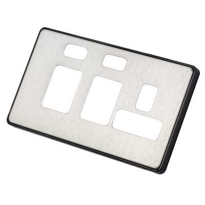 MK Dimensions Cooker Control Unit Front Plate Black Trim Brushed ...