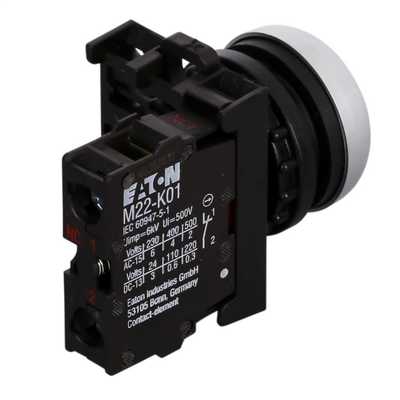 Moeller M22-D-R-X0/K01 Flush Momentary 1 NC Stop Pushbutton Red (216510) | CEF