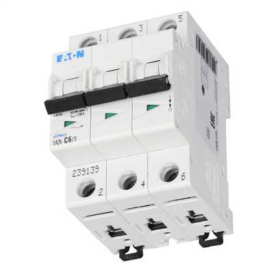 Moeller FAZ6-C6/3 6A Triple Pole 6kA C Curve MCB (239139) | CEF