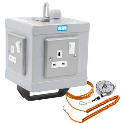 Olson 13A 4 Way Switched M/Clad Socket Suspended Service Unit + Cable ...