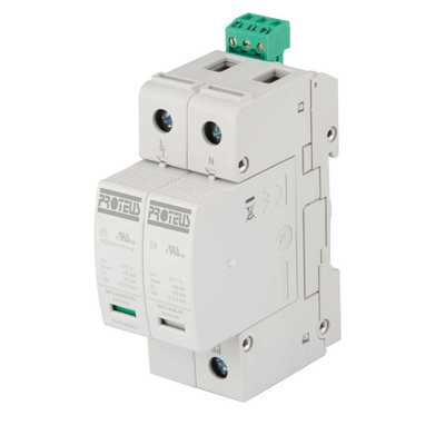 Proteus 40kA 2 Module Single Pole and Neutral Type 2 Surge Protector ...