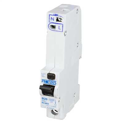 Proteus XL 20A Single Pole and Neutral 1 Module 10kA Type B 30mA RCBO (XL20BR) | CEF