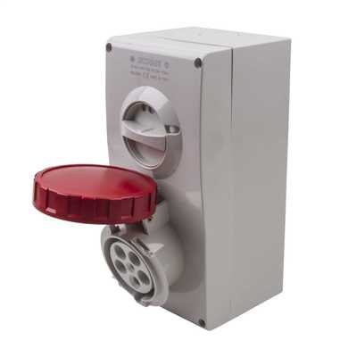 Scame OMNIA 63A 3P+N+E 415V Interlocked Socket IP67 (505.6387) | CEF